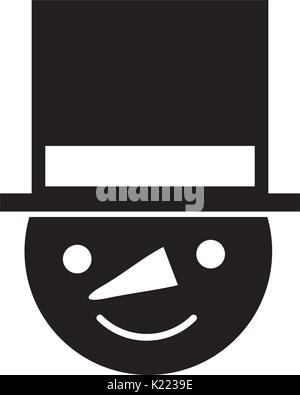 snowman head character isolated icon Stock Vector Image & Art - Alamy