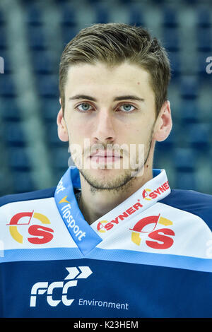 Czech ice hockey team Bili Tygri Liberec pose for family photo prior to ...