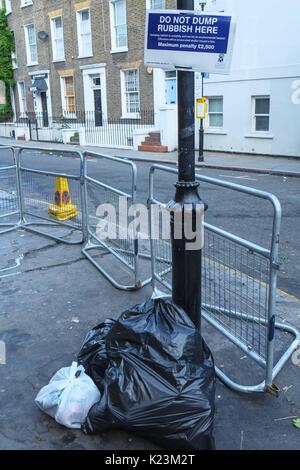 London, UK 29th August 2017. Tuesday morning in North Kensington and ...