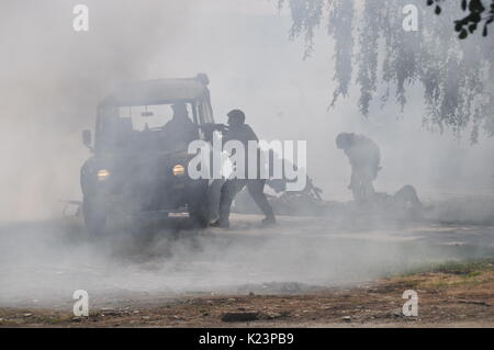 Oslavou, Czech Republic. 29th Aug, 2017. The big international Ample Strike war games with the ...