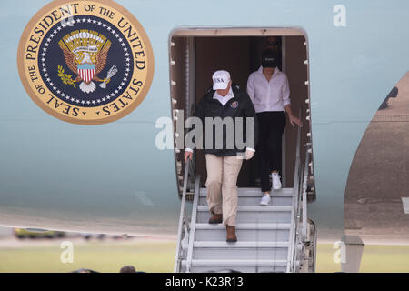 President Donald Trump arrives on Marine One at Joint Base Andrews, Md ...