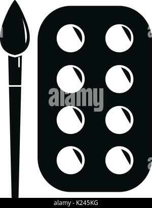 Palette icon sign. Metro style buttons. Modern interface website buttons with cursor pointer ...