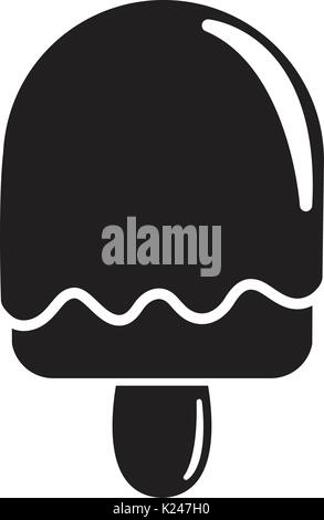 Semicircular ice cream icon, simple black style Stock Vector Image ...