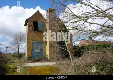 Disused RADAR station at former Air Force base RAF Bempton Yorkshire UK ...