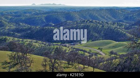 The Sutter Buttes in the Sacramento Valley of northern California from ...