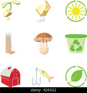 Sow icons set, cartoon style Stock Vector Image & Art - Alamy