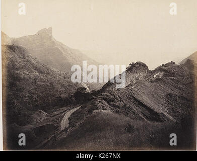 On the Bhore Ghaut - Duke's Nose and Station, from Bungalow Stock Photo ...