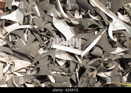 Assorted pieces of skin Leather Garbage. Waste. Refuse Stock Photo - Alamy