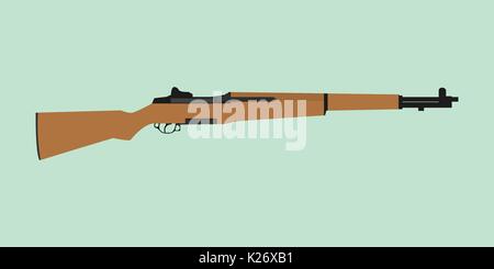 American WW2 M1 garand rifle | WW2 rifles vector Stock Vector Image ...