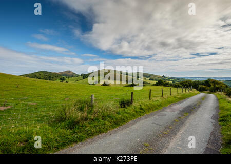 Ragdon Lane with Hope Bowdler, Helmeth and Caer Caradoc Hills, near ...
