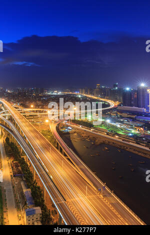 Xiamen Xinglin Bridge At Night, China Stock Photo - Alamy