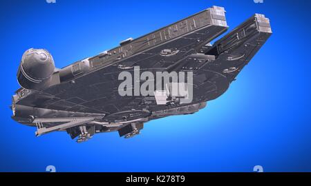 3d rendering of a reflective spaceship with details Stock Photo - Alamy