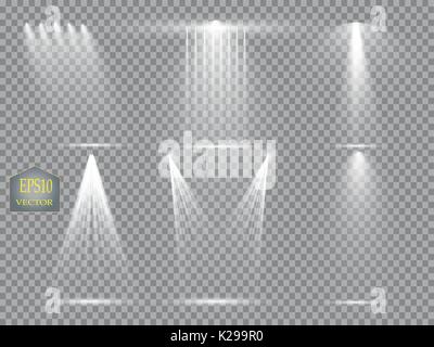 Concert Stage Lighting set. Spotlights on transparent Background ...