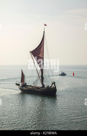 Thames Barge 'Pudge' Preparing to Start 54th Annual Barge Match off ...