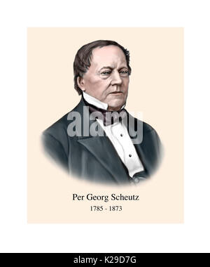 Per Georg Scheutz, 1785 - 1873, Swedish Lawyer, Translator, Inventor ...