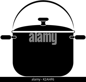 cooking pot icon over white background vector illustration Stock Vector ...