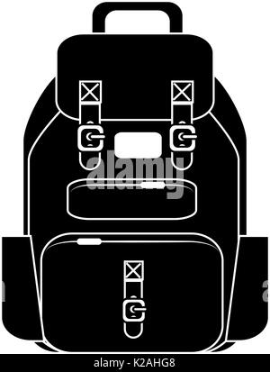travel backpack icon over white background vector illustration Stock ...