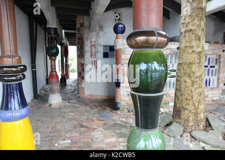Hundertwasser Toilets of Kawakawa, New Zealand. Building detail ...