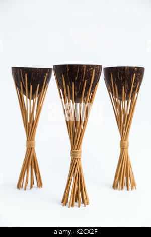 Old indian torch on a white background Stock Photo - Alamy