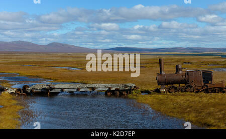 Old rusted steam trains, Sewards Peninsula, Nome, Alaska, USA ...