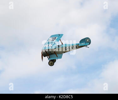 Replica Sopwith Dove two seat biplane of the 1920s at the Shuttleworth ...