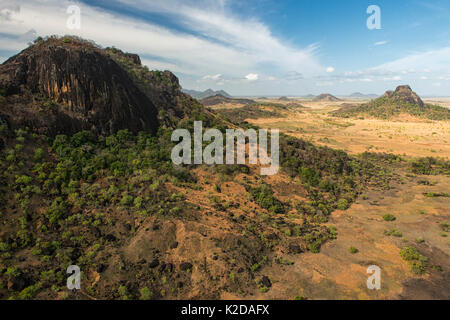 Granite outcrops on South Rupununi savanna, Guyana, South America Stock ...