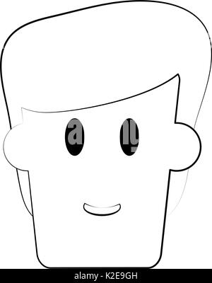 flat line uncolored man over white background vector illustration Stock ...