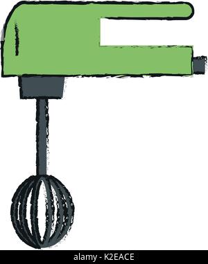 Colorful mixer doodle over white background vector illustration Stock ...