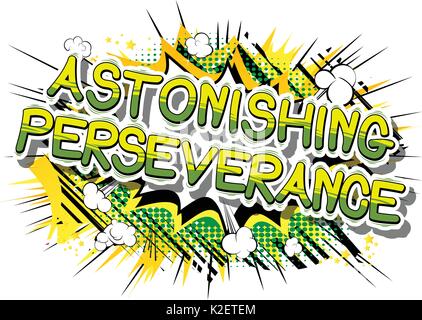 Perseverance - Comic book word on abstract background Stock Vector ...