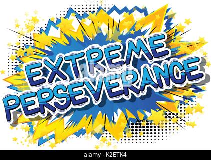 Perseverance - Comic book word on abstract background Stock Vector ...