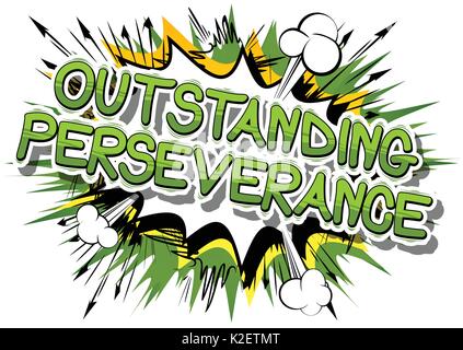 Perseverance - Comic book word on abstract background Stock Vector ...