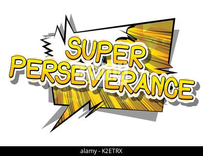 Perseverance - Comic book word on abstract background Stock Vector ...