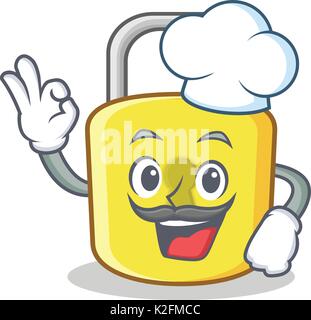 Okay yellow lock character mascot Stock Vector Image & Art - Alamy