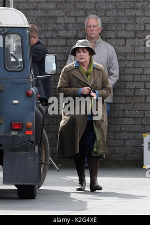 Actress Brenda Blethyn playing DCI Vera Stanhope during filming for the ...