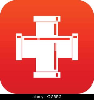 Black pipe fitting icon digital blue Stock Vector Image & Art - Alamy