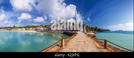 Panoramic view of Cancale, located on the coast of the Atlantic Ocean ...
