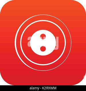 Sewing button icon digital red Stock Vector Image & Art - Alamy