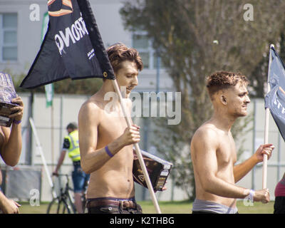 A strongbow promotion parade at a music festival Stock Photo - Alamy