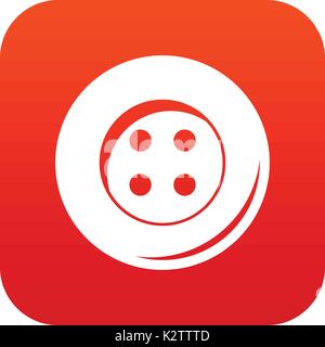 Sewing button icon digital red Stock Vector Image & Art - Alamy