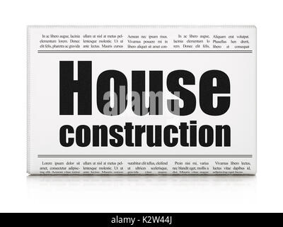 Building construction concept: newspaper headline Construction Stock ...