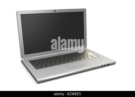 Modern laptop 3d rendering Stock Photo - Alamy