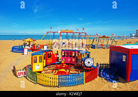 Margate, Childrens Play Area, Beach, Isle of Thanet, Kent, England ...