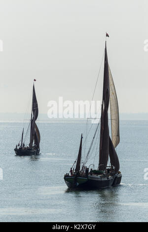 Thames Barges Racing Stock Photo - Alamy