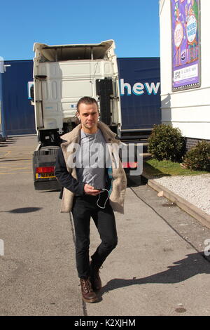 Rupert Hill arrives at the Venue Cymru for the production of the Fully ...