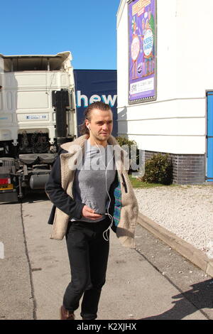 Rupert Hill arrives at the Venue Cymru for the production of the Fully ...