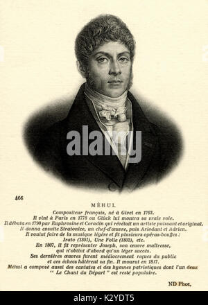 Etienne Nicolas Mehul 1763-1817 Französischer Komponist. Musik Musiker ...