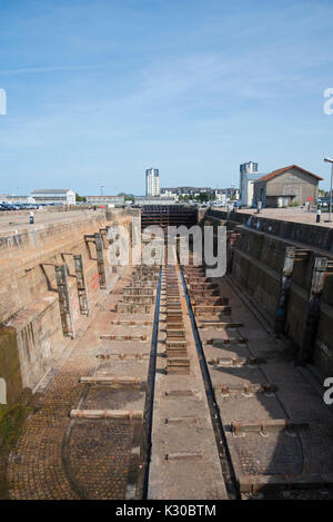 Dry dock in Cherbourg, France Stock Photo - Alamy