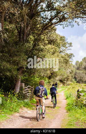 Bike trail in Menorca Stock Photo - Alamy
