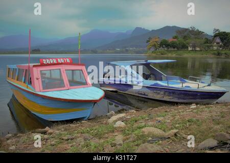 Selorejo lake tourist destination, in Malang Indonesia Stock Photo - Alamy