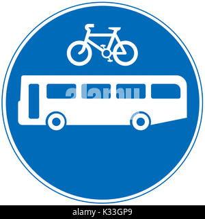 Cycles only road sign on a white background. Vector illustration Stock ...